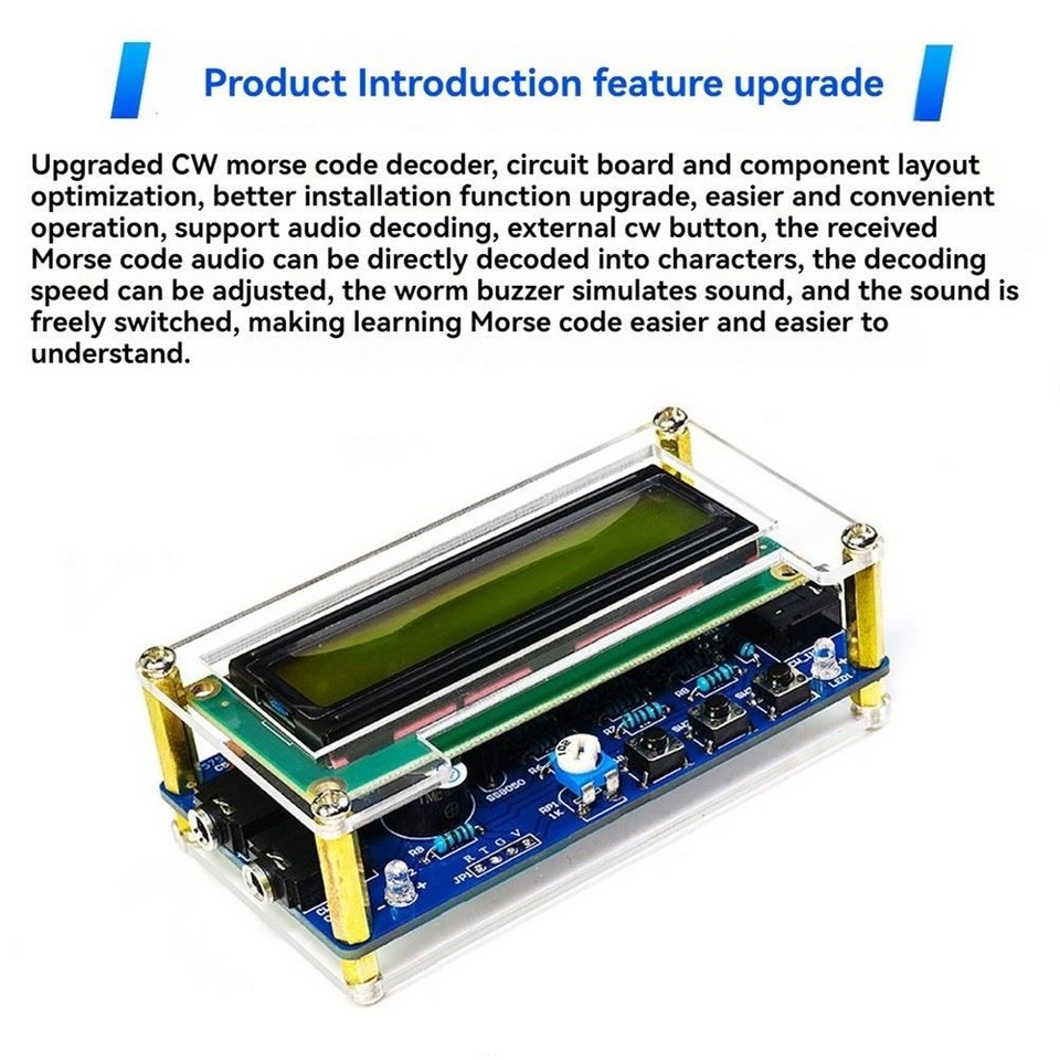 CW Morse Code Decoder DIY Kit CW Trainer Morse Code Decoder DIY Electronic | eBay