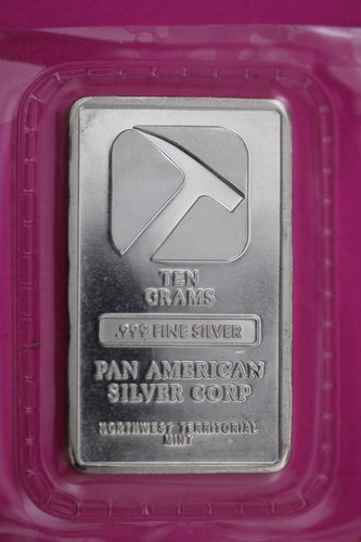 10 Grams Silver Bar Pan American Silver Corp Mint Sealed Guaranteed ...