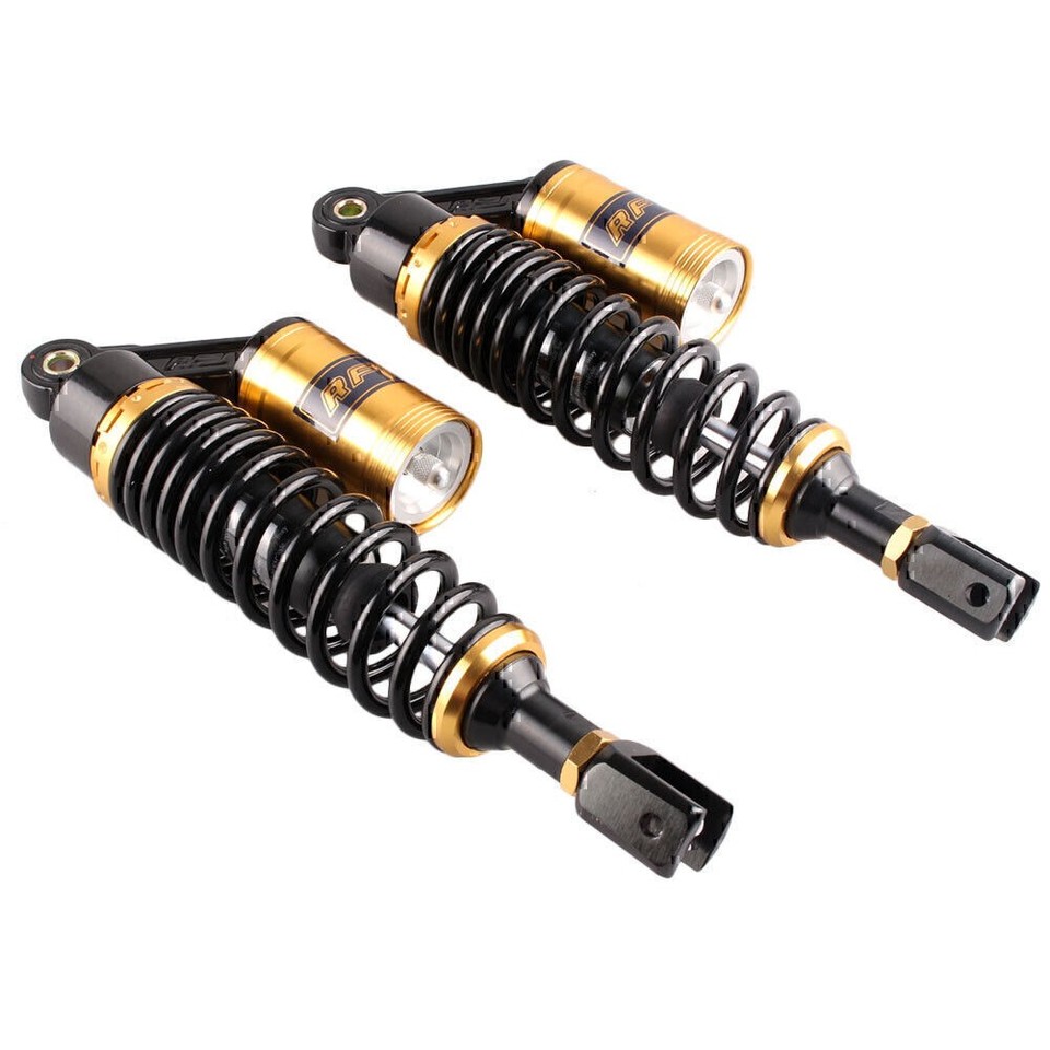 320mm Rear Air Shocks Absorber Suspension Damper Universal Black Gold ...