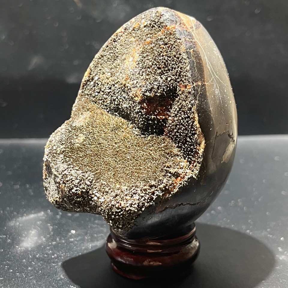 387G Natural Turtle Back Stone Egg Shape Dragon Crystal Crack Gem ...