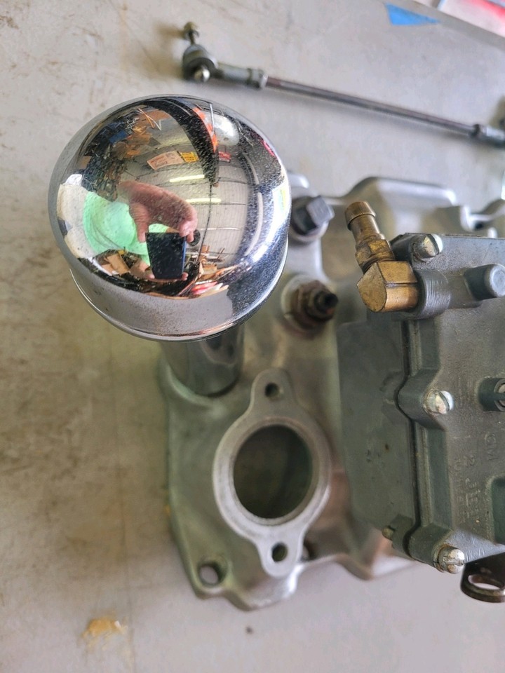 SBC Edelbrock C357 3X2 Tri Power Six Pack 3 Deuce 283 327 350 Rochester ...