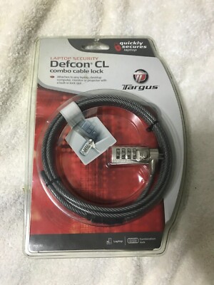 Targus Combo Cable Lock Defcon CL Notebook Laptop PC Desktop Security ...