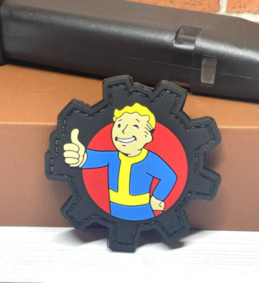 Tactical PVC Patch - Fallout Patch - Hook Loop Morale Vault Boy Gun ...