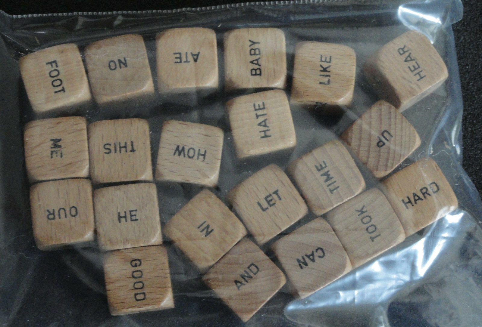 Scrabble Sentence Cube Game 21 Wooden Dice Cubes with Words -- Arts and ...