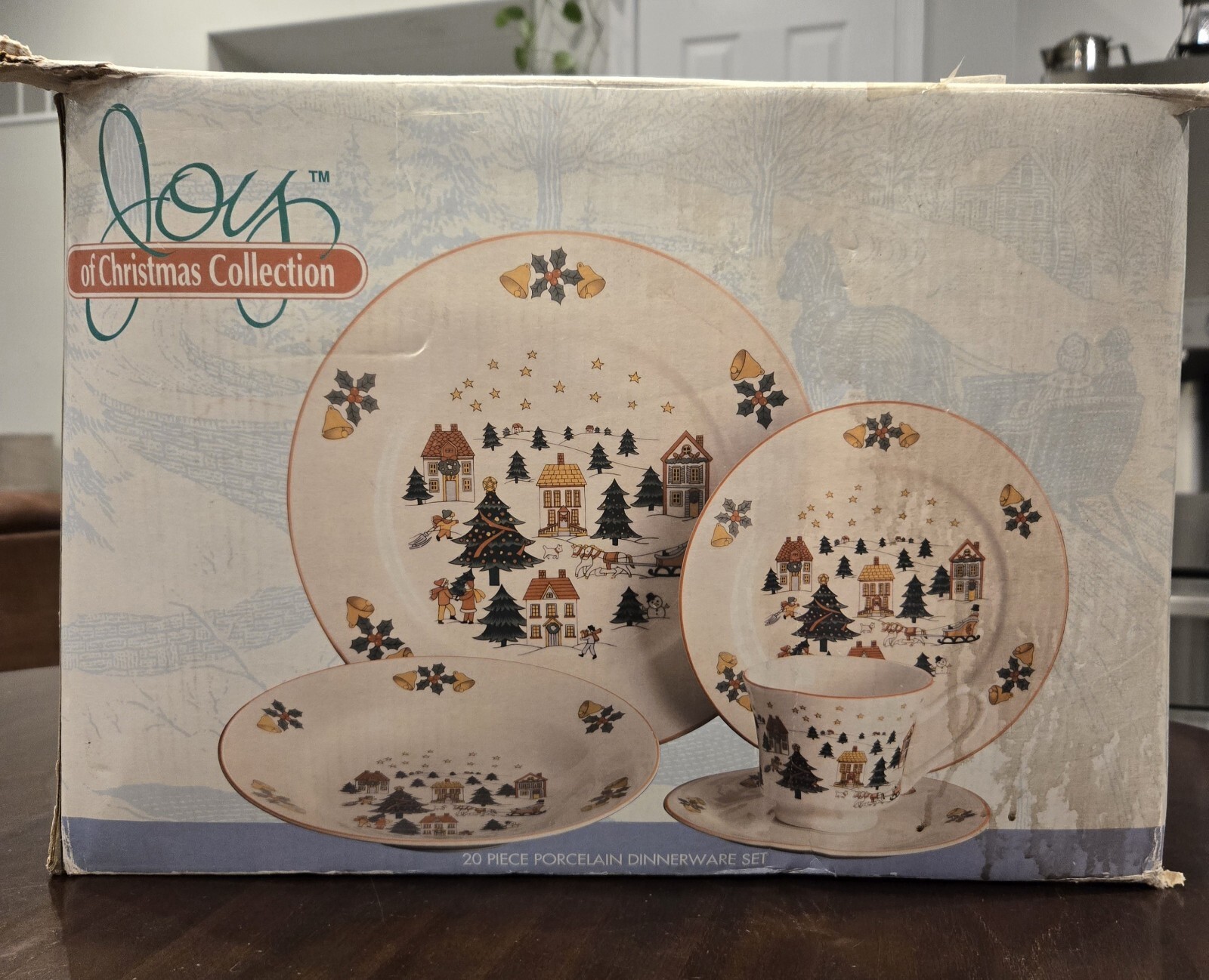 Joy Of Christmas Direct Source INT'L 19 Pc Porcelain Dinnerware Set | eBay