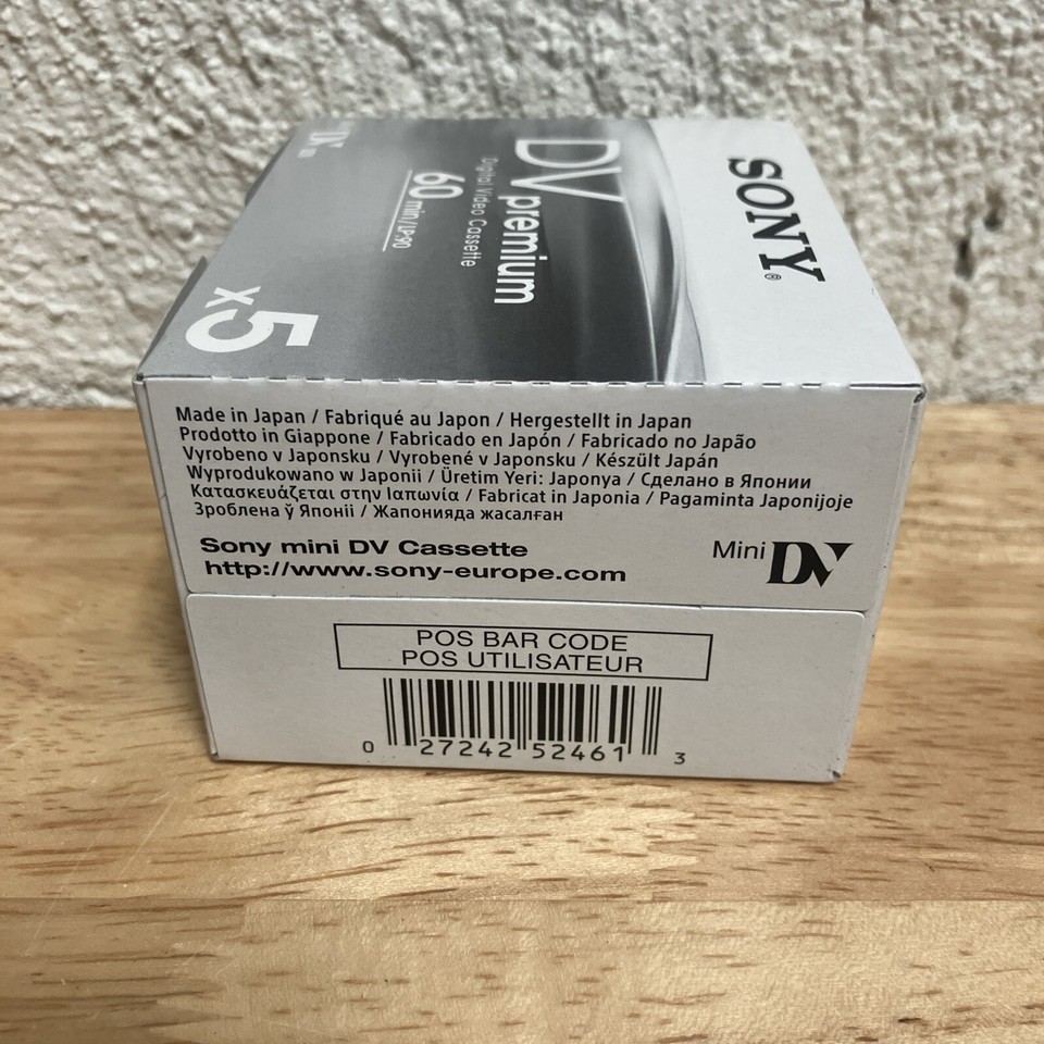 x5 Sony DVM60PR4 Premium Mini DV 60 Minute DVC Digital Video Cassette ...