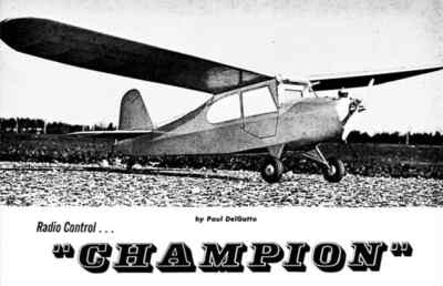 Aeronca Champion Champ 47" Wingspan RC Model Airplane Printed Plans | eBay