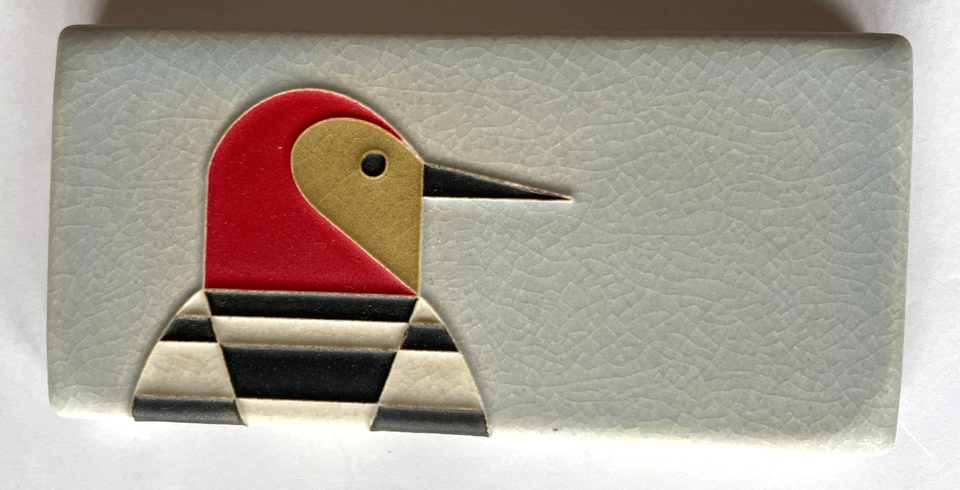 New Motawi Tileworks 3" x 6" Charley Harper Woodpecker Tile Gorgeous ...