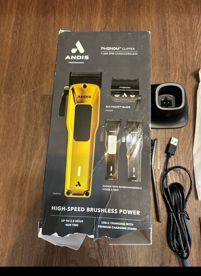 Andis 562312 Phenom Professional Corded/Cordless Hair Clipper ...