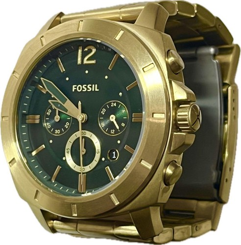 FOSSIL Chronometer Mens Watch 44mm Quartz Green Gold 5ATM Waterproof | eBay
