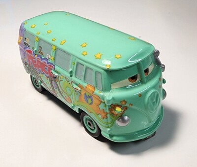 Disney Pixar Cars Fillmore Volkswagen VW Bus Diecast/Plastic Hippie Van ...