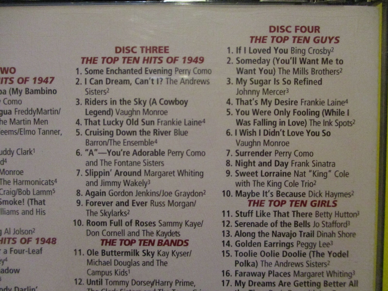 Reader's Digest The Late 40's Top Ten Collection 80 Tracks Excellent ...