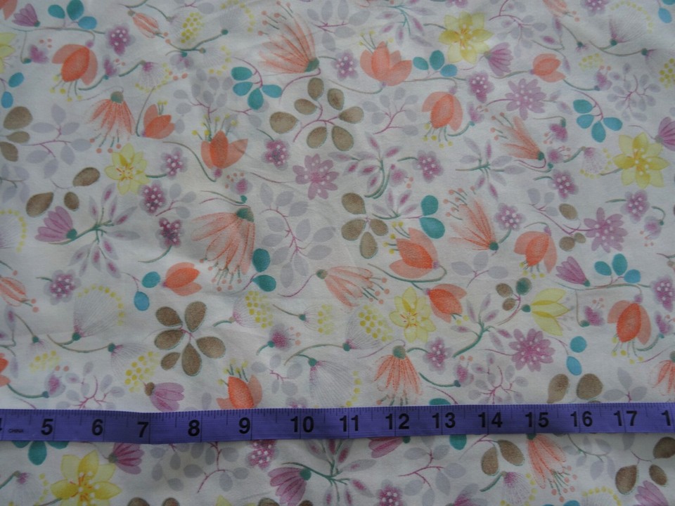 Spring Flower Fabric Floral Cotton Fabric 62 inch width by the 1/2 yard ...