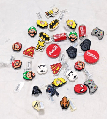 Authentic CROCS JIBBITZ Charms Selection DC Marvel Mario Star Wars Coke ...