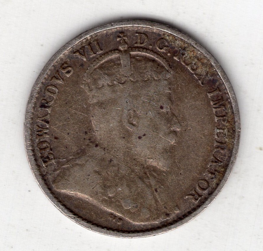 1908 CANADA FIVE 5 CENT EDWARD VII STERLING SILVER NICKEL COIN | eBay