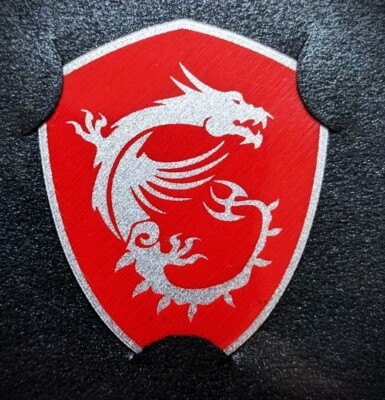 2-Pack NEW MSI True Gaming Red Dragon Shield Logo Sticker Badge Decal ...