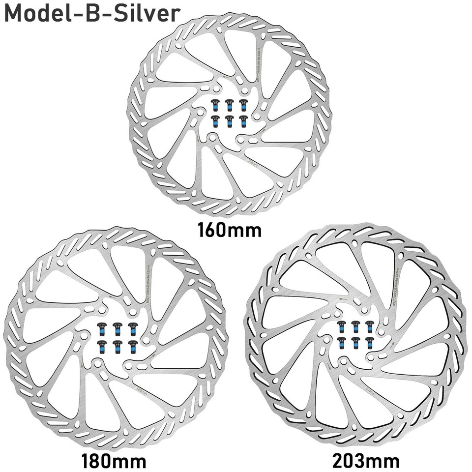1/2pcs Bike MTB 160mm 180mm 203mm Stainless Rotors Disc Bike Brake ...