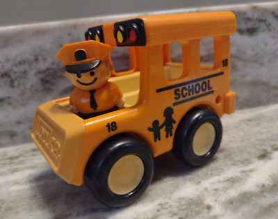 Vintage 87 Bandai Tonka Orange School Bus Chunky Vehicle Clicking ...