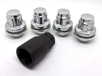 4 12x1.5 Chrome Factory OE Mag Wheel Lug Nut Locks Toyota Prius Camry ...