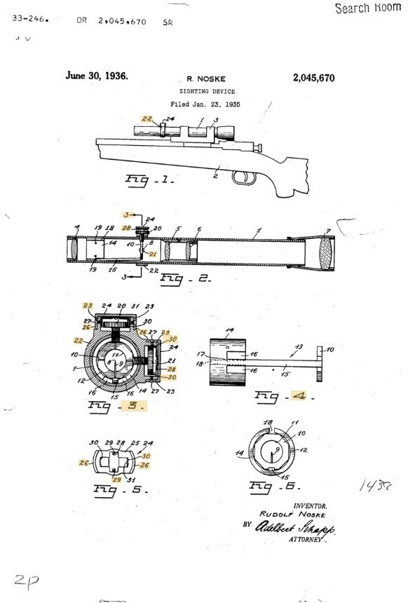 Early Rudolf Noske San Carlos CA Telescopic Scope Sight Rifle With ...