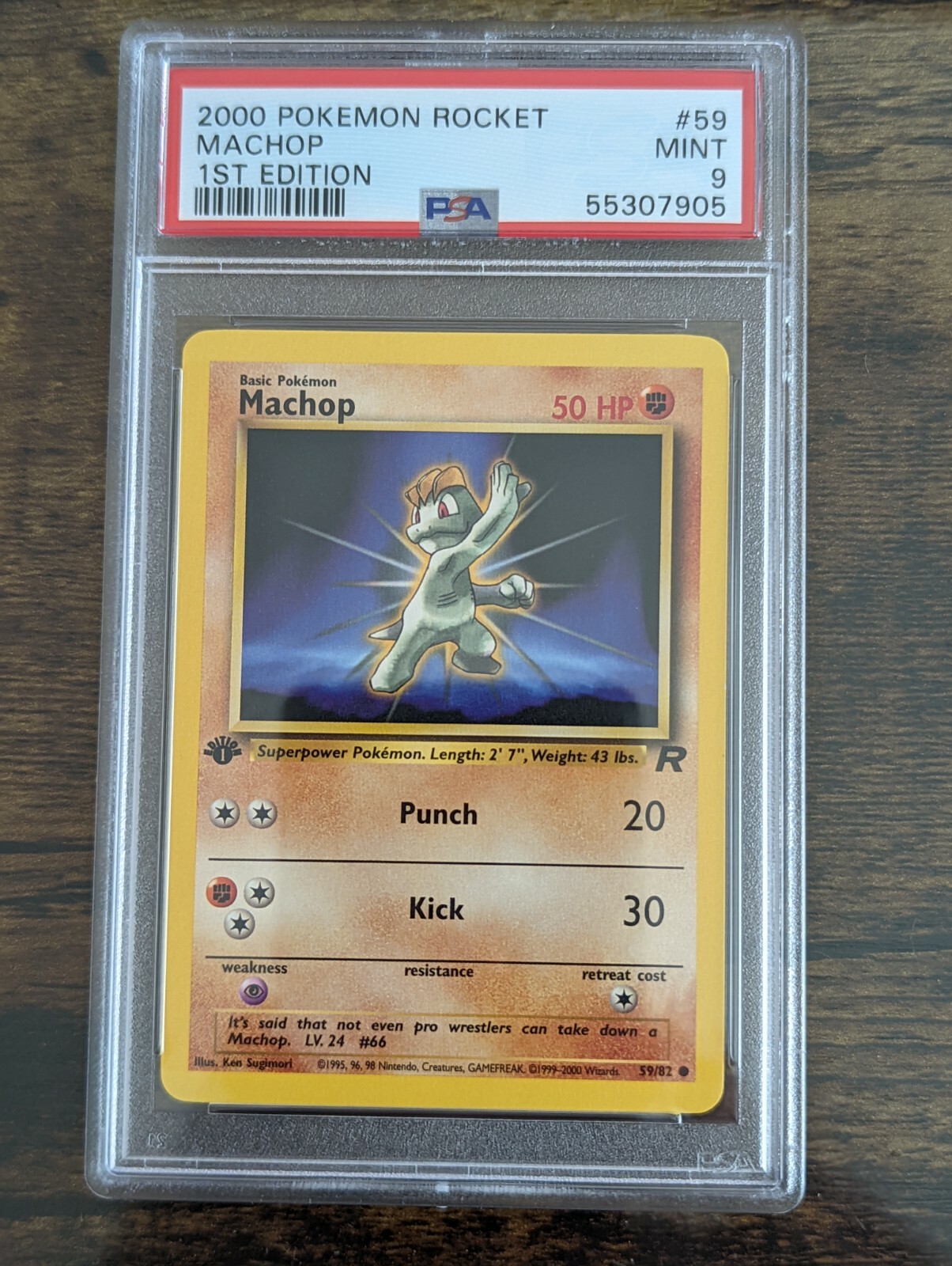 Pokemon PSA 9 1ST EDITION MACHOP 59/82 - TEAM ROCKET SET - MINT | eBay