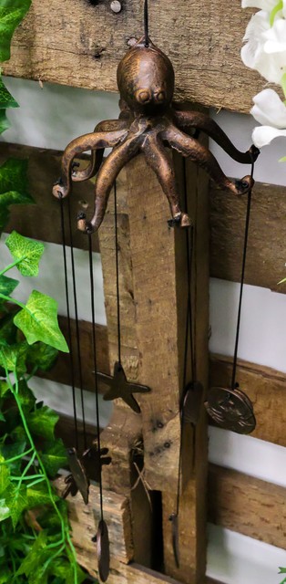 Aluminum Coastal Sea Giant Octopus Kraken Resonant Relaxing Wind Chime ...