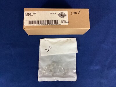 NEW in box (7 pack) OEM Harley-Davidson 5W Bulbs, FLD, FLH, FLHP, 53436 ...