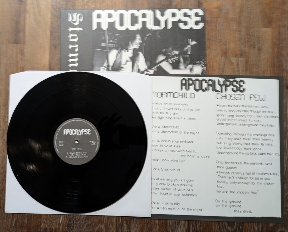 Apocalypse - Stormchild black vinyl NWOBHM High Roller iron maiden def ...