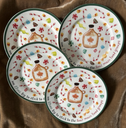Pottery Barn (Elf the Movie) Four Main Food Groups ~ Set of 4 Appetizer ...