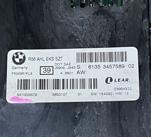 MINI Cooper SD Footwell Control Module 3457589 | eBay