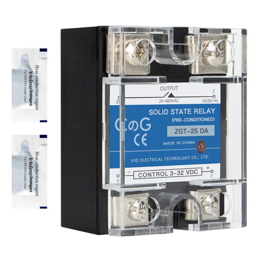 CG Solid State Relay SSR-25DA DC to AC Input 3-32VDC to Output 24 ...