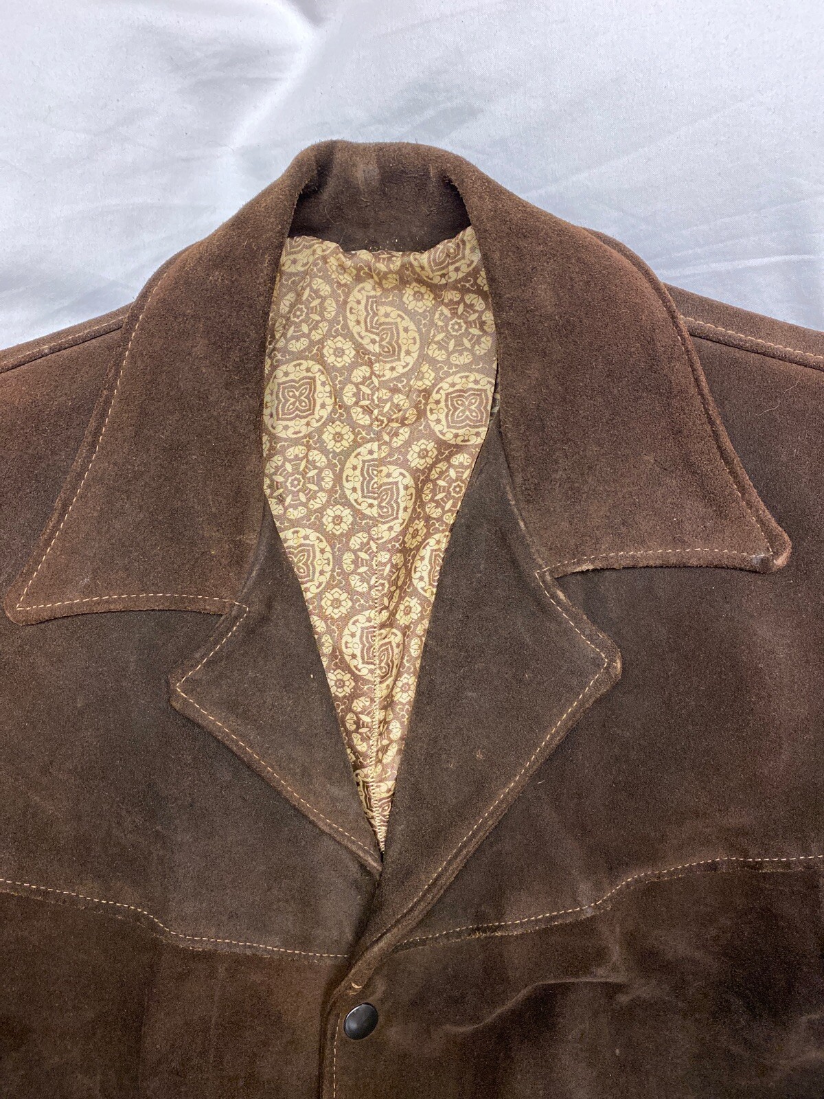 Vintage Joo Kay Natural Heavy Suede Leather Jacket We… - Gem