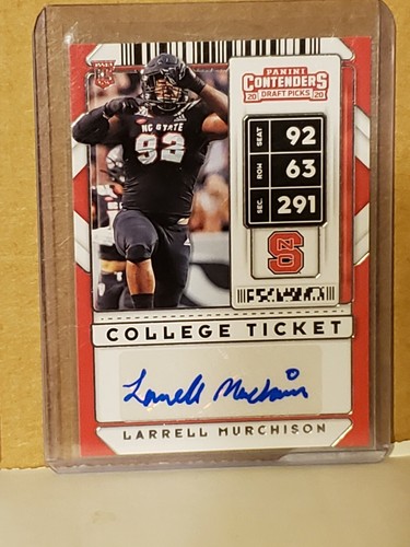 Larrell Murchison 2020 Contenders College Ticket Autograph Tennessee ...