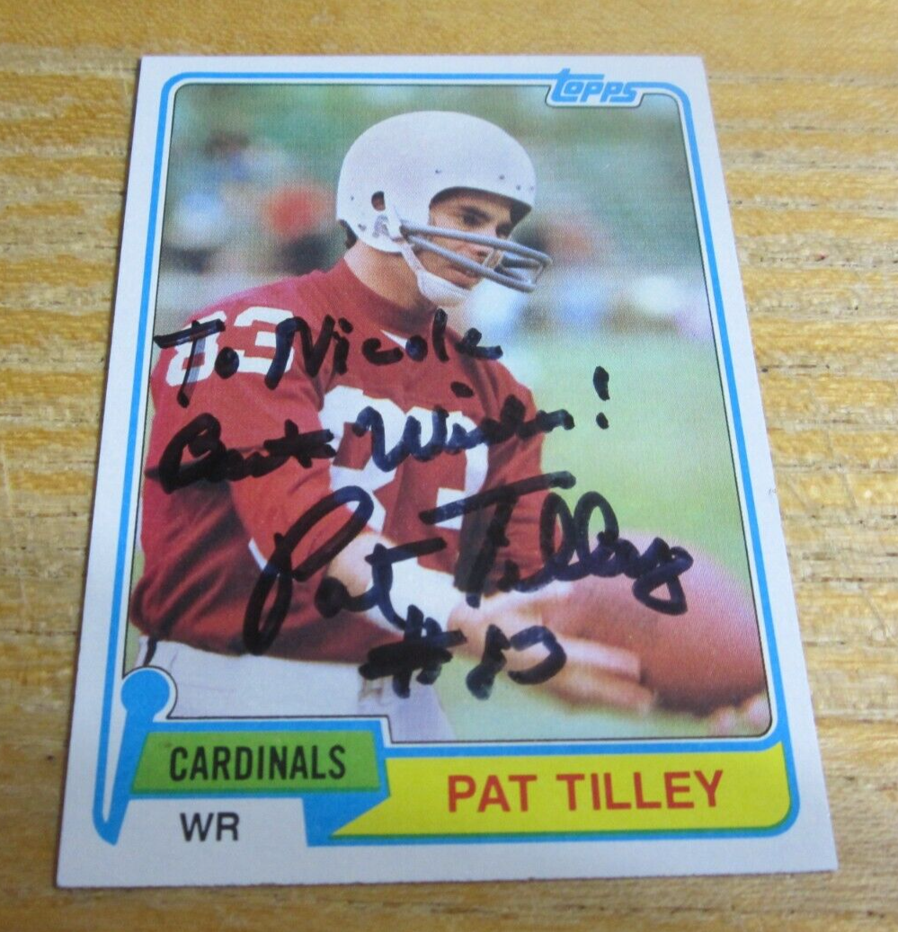 Pat Tilley Autographed 1981 Topps #239 Trading Card NFL Football ...