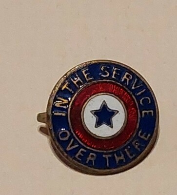 WWI US BLUE STAR SON "IN THE SERVICE OVER THERE" PIN | eBay