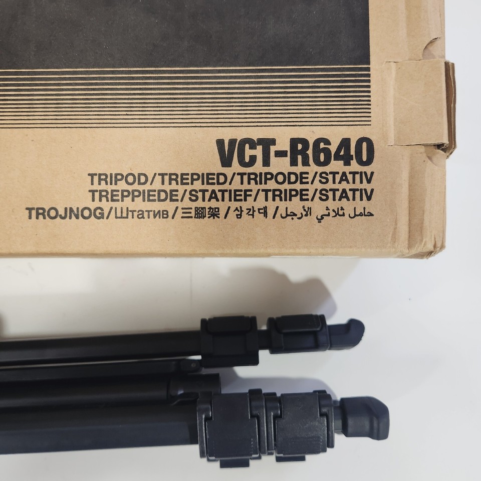 Sony VCT-R640 Video Camera Tripod Adjustable Legs Bubble Level 360 | eBay