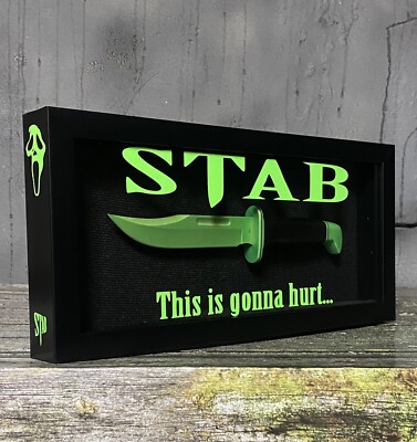 Stab Scream Movie Knife Ghostface Mask Buck Prop Display Horror ...
