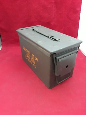 MILITARY 50 Cal Ammo Can M2A1 Green Ammunition Tin Box | eBay
