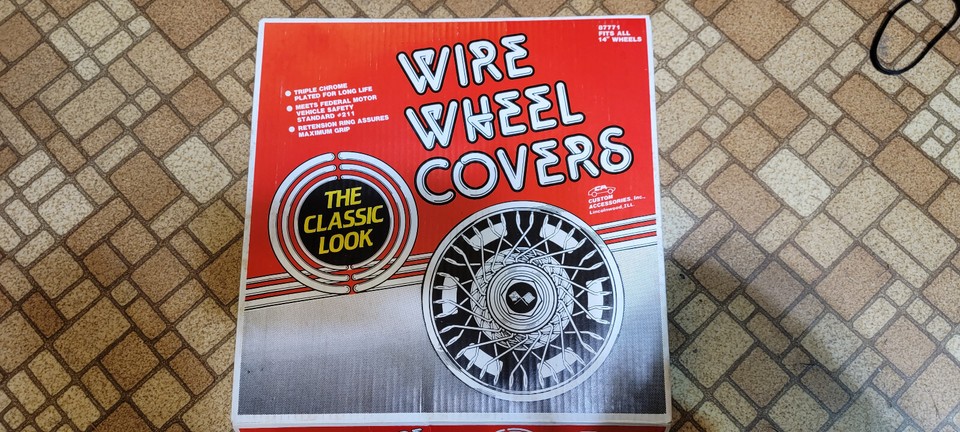 2 Vintage Wire Wheel Covers Chrome Classic Look 14 Inch NOS 87771 | eBay
