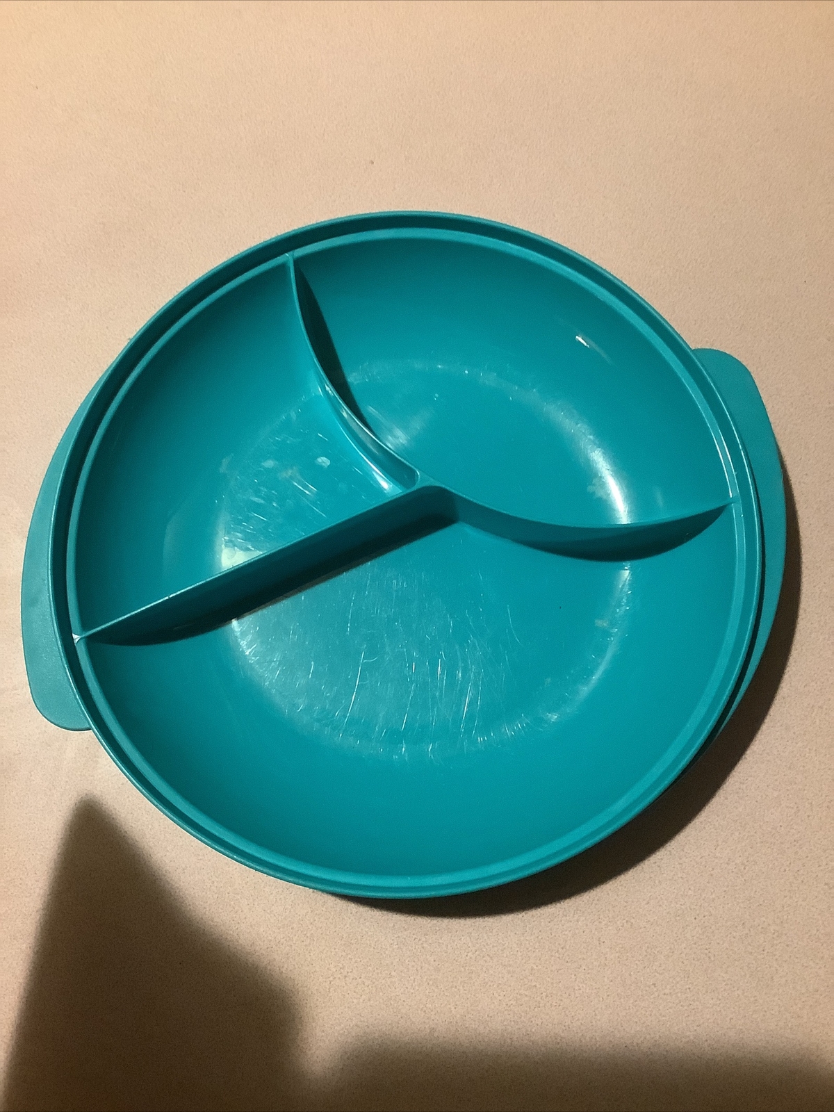 Tupperware 3 Section Covered Plate | eBay