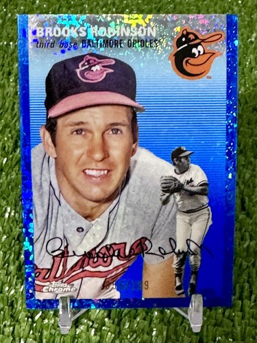 2023 Topps Chrome Platinum Brooks Robinson #46 Blue Mini Diamond ...