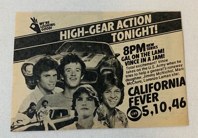 1979 CBS tv ad ~ CALIFORNIA FEVER high-gear action | eBay