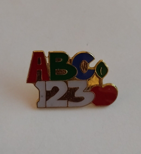 ABC 123 Red Apple Lapel Tack Pin | eBay
