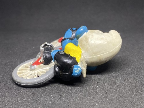 Smurfs Cyclist, Bicycle Smurf PEYO Schleich Bike Biker | eBay