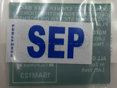 California Month Sticker (September) DMV License Plate Month Sticker ...