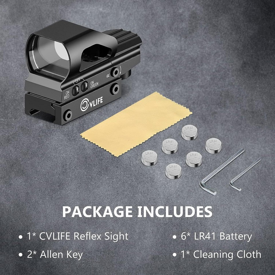 Red Green Dot RefIex Sight Scope Tactical Holographic Optic Sight For ...