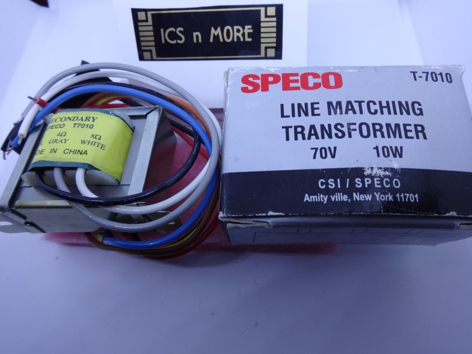 Speco Line Matching Transformer 70V 10W T-7010 “New” Free Shipping | eBay