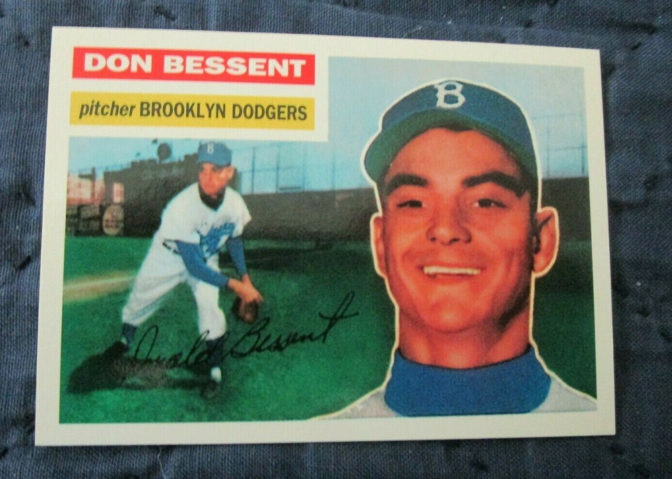 1995 TOPPS ARCHIVES 1956 TOPPS REPRINTS DON BESSENT # 184 BROOKLYN | eBay