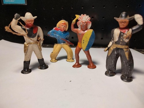 Vintage BARCLAY Lead NATIVE AMERICAN INDIAN and Cowboys. | eBay