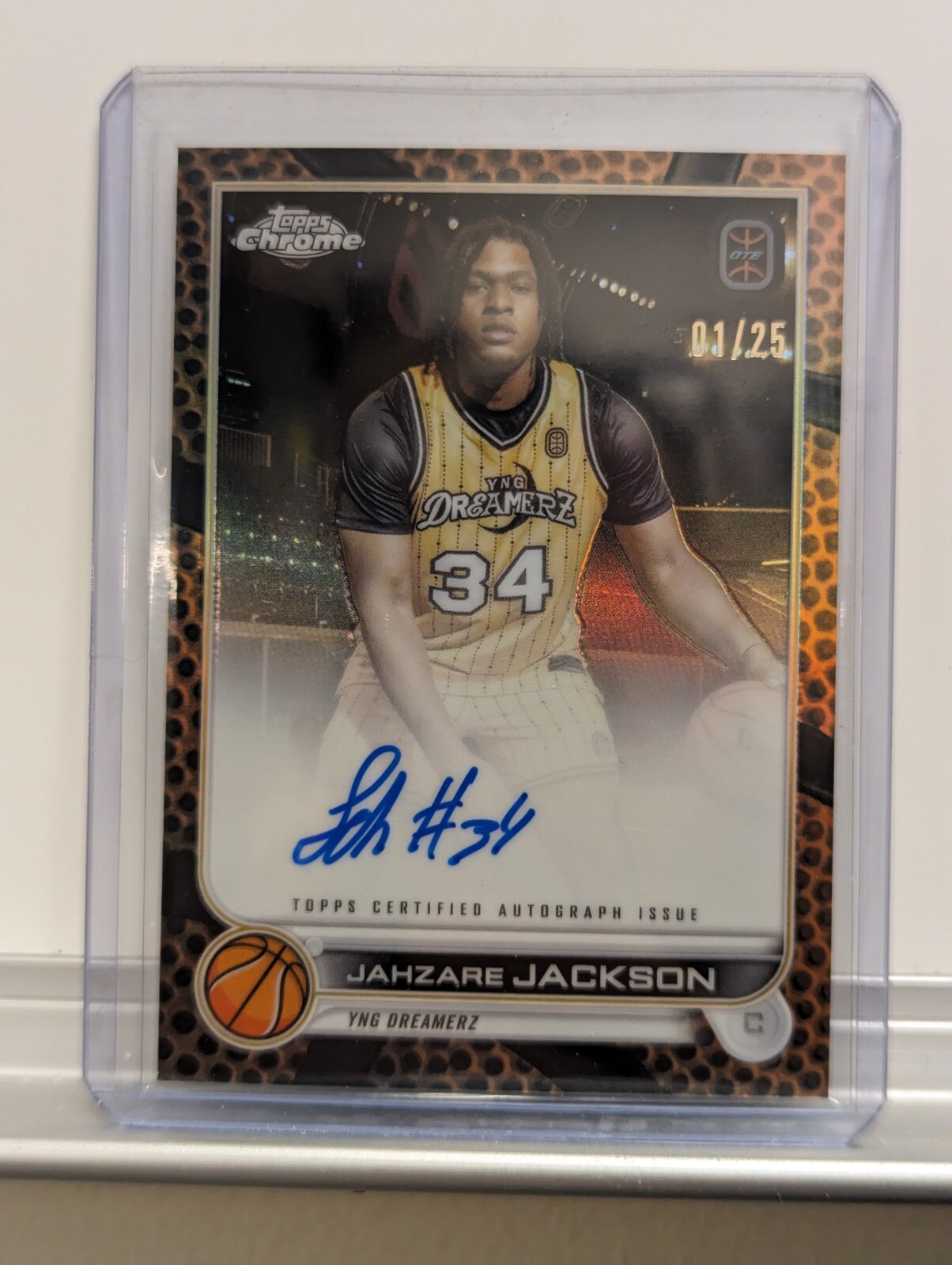 2022-23 Topps Chrome OTE Orange Basketball #CA-JJ2 Jahzare Jackson Auto ...